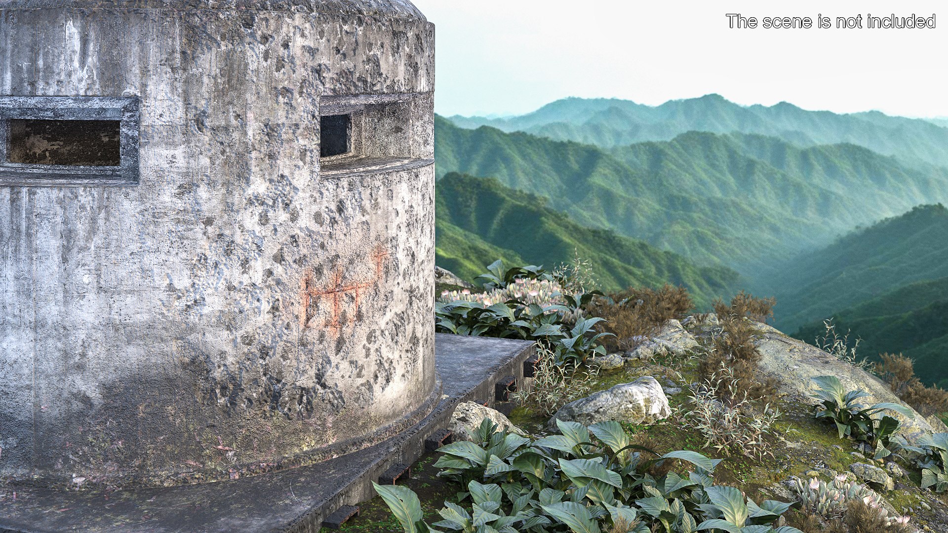 3D Reinforced Concrete Turret Bunker Old Model - TurboSquid 2423675