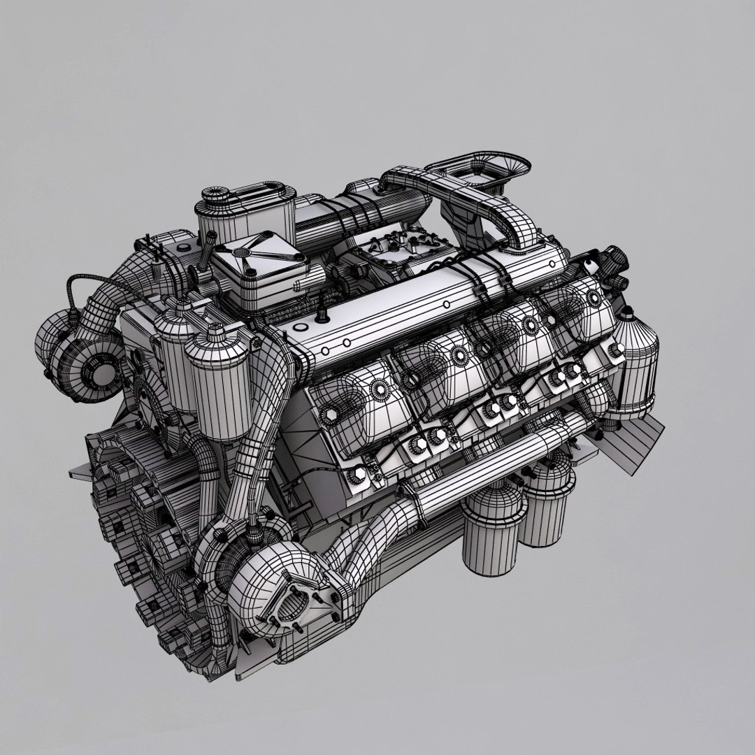 3d Kamaz Engine