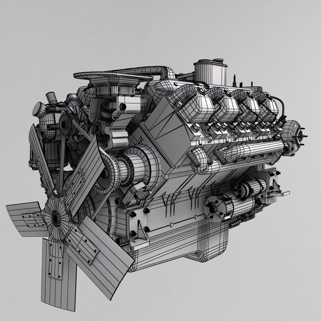 3d Kamaz Engine