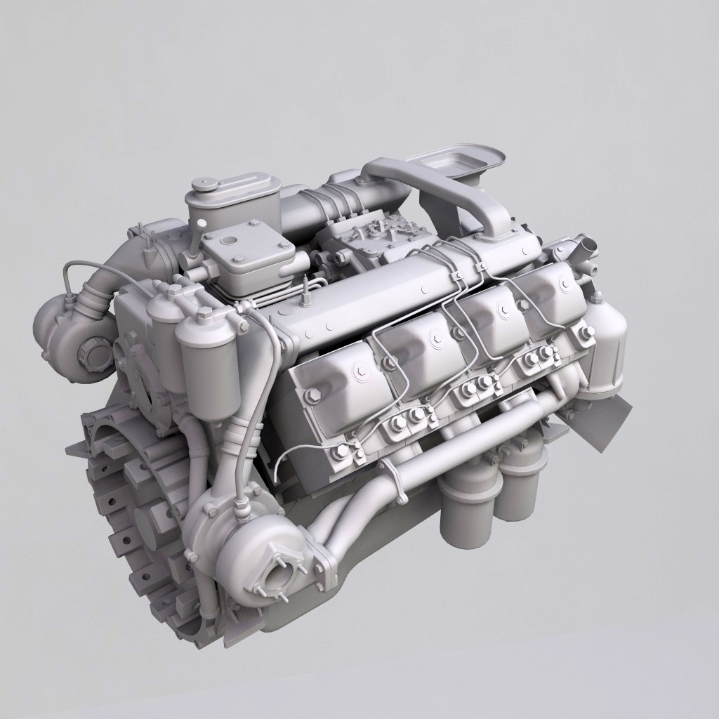 3d kamaz engine