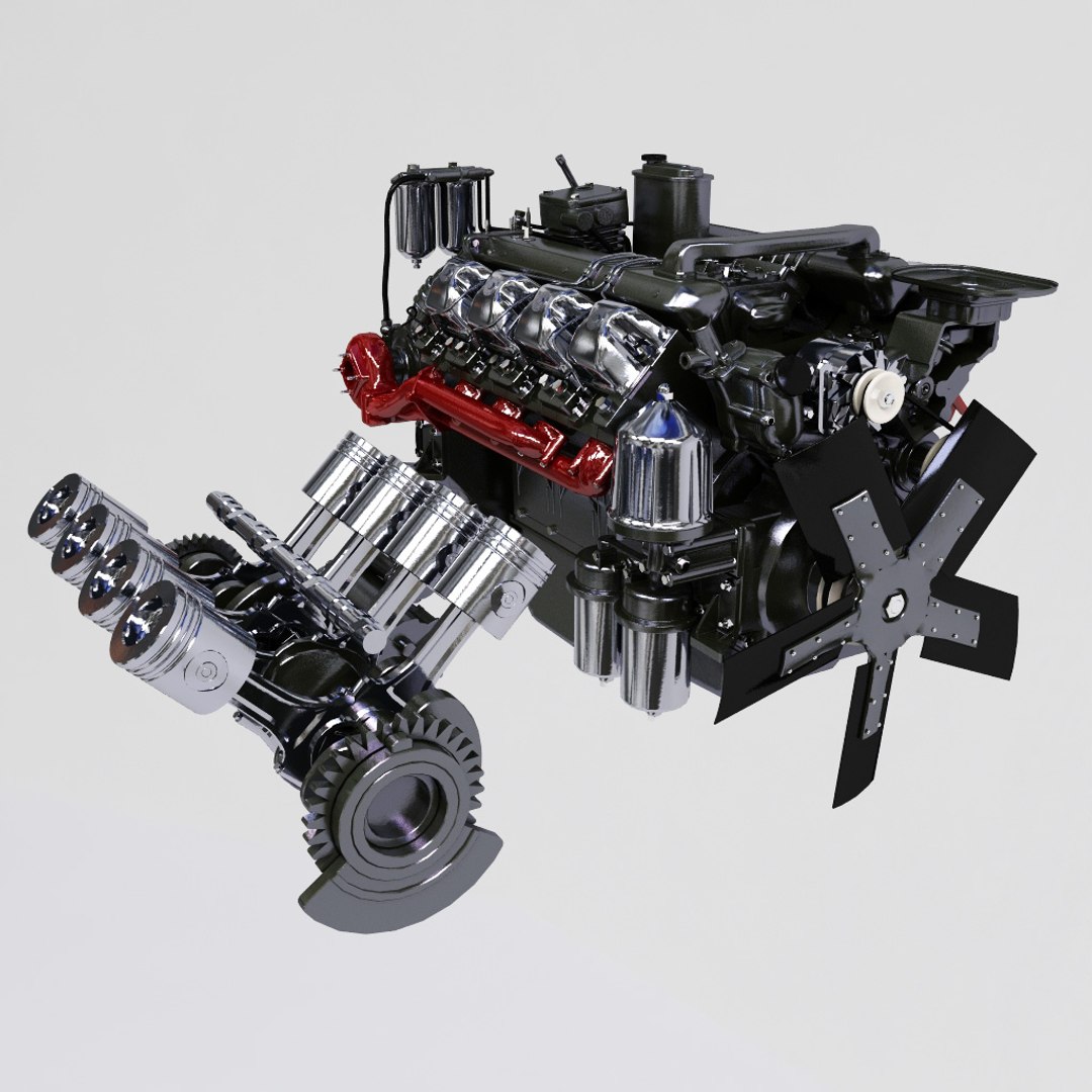 3d Kamaz Engine