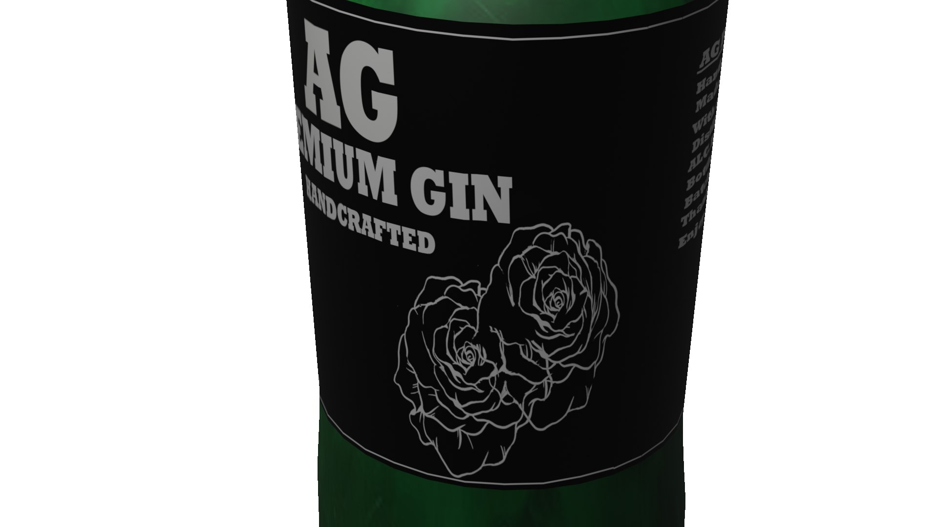 Gin Bottle 3D Model - TurboSquid 2346188