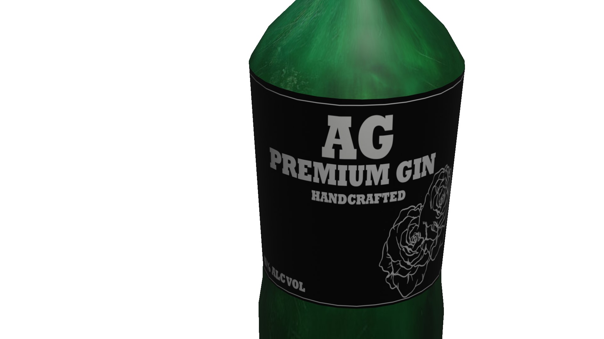 Gin Bottle 3D Model - TurboSquid 2346188