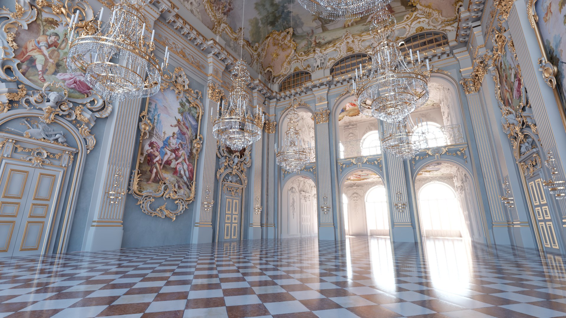 3D Interior Castle Nymphenburg Model - TurboSquid 1543437