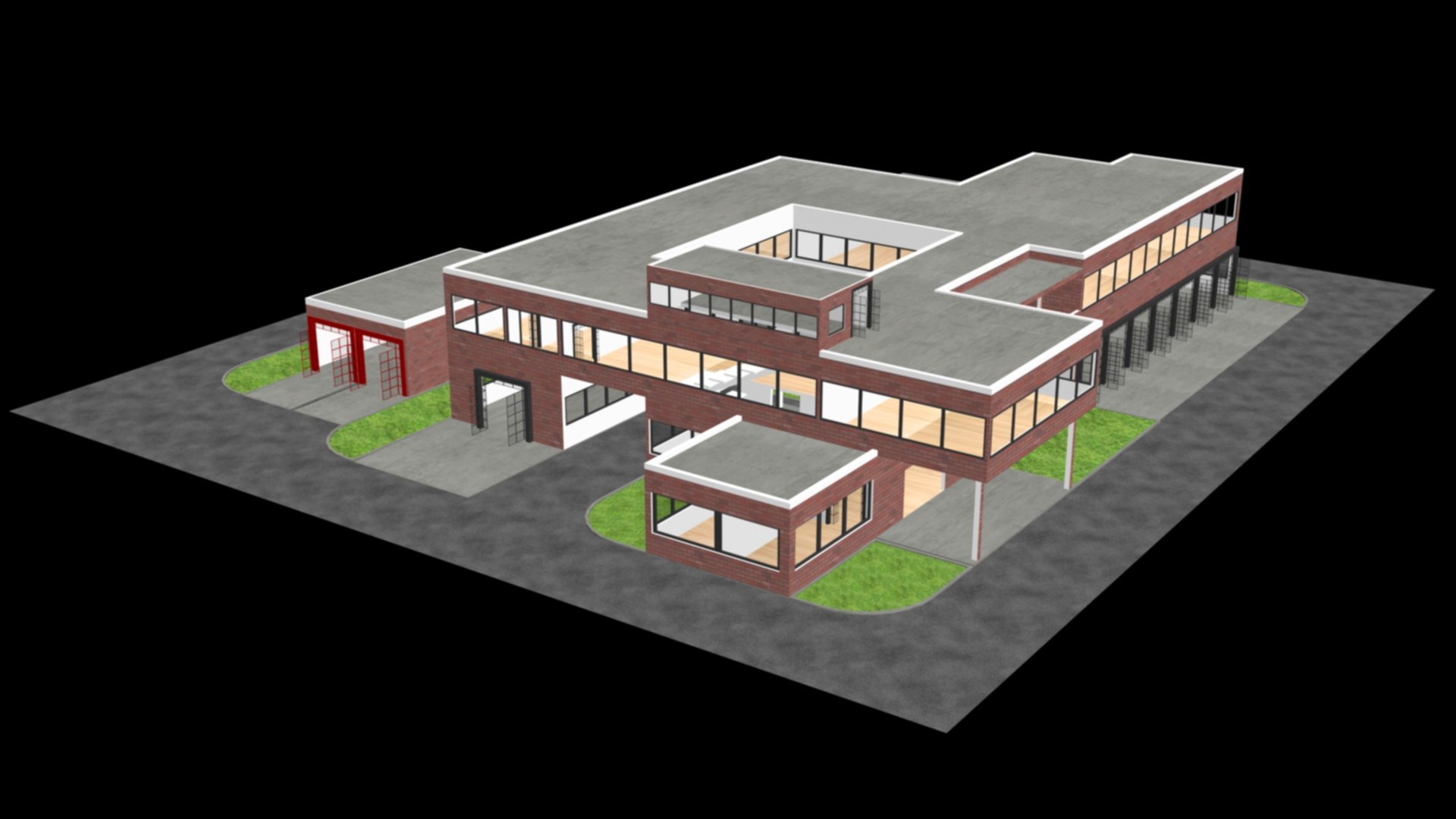 3D Model Fire Station Building - TurboSquid 2233836
