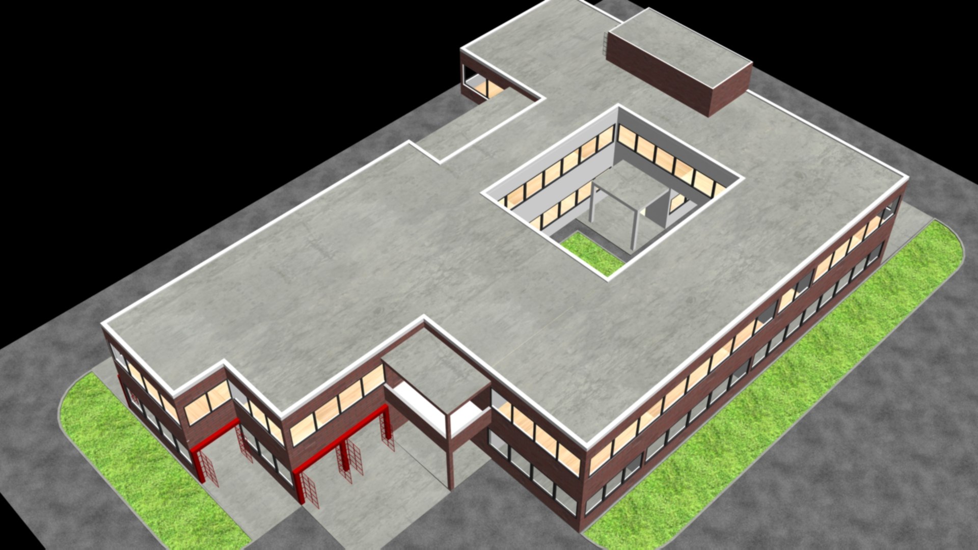 3D Model Fire Station Building - TurboSquid 2233836