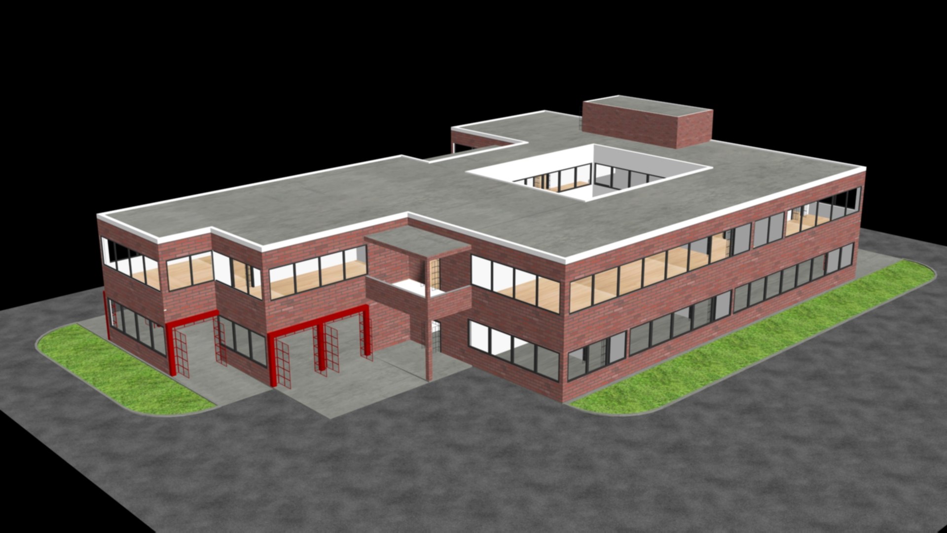 3D Model Fire Station Building - TurboSquid 2233836