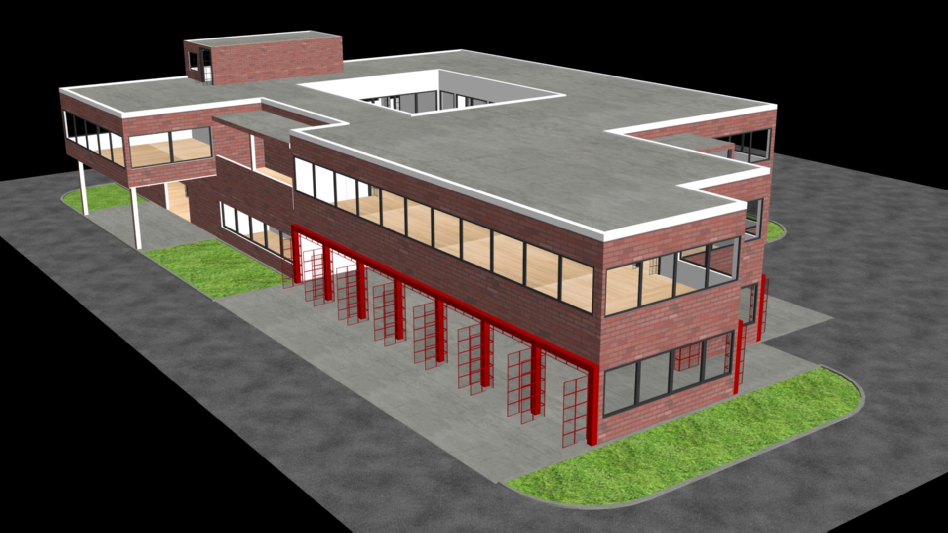 3D Model Fire Station Building - TurboSquid 2233836