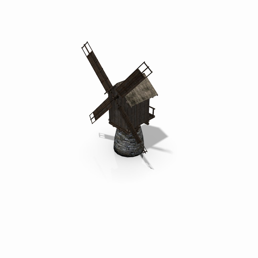 3d medieval windmill model