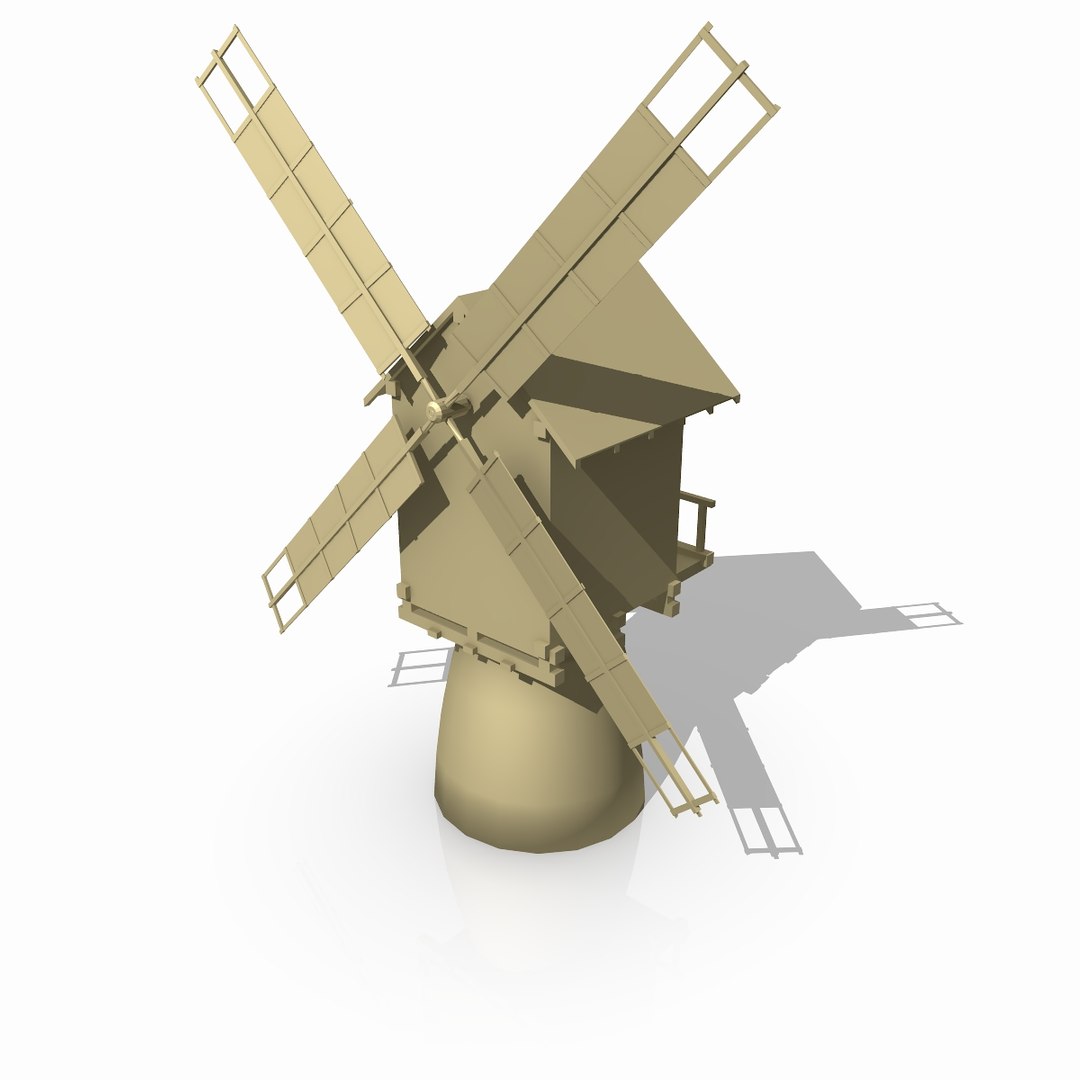 3d medieval windmill model