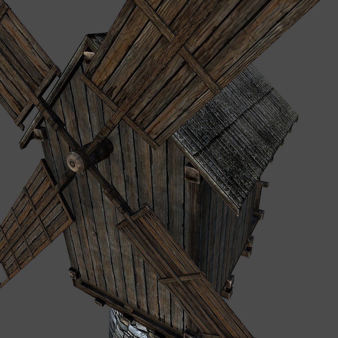 3d medieval windmill model