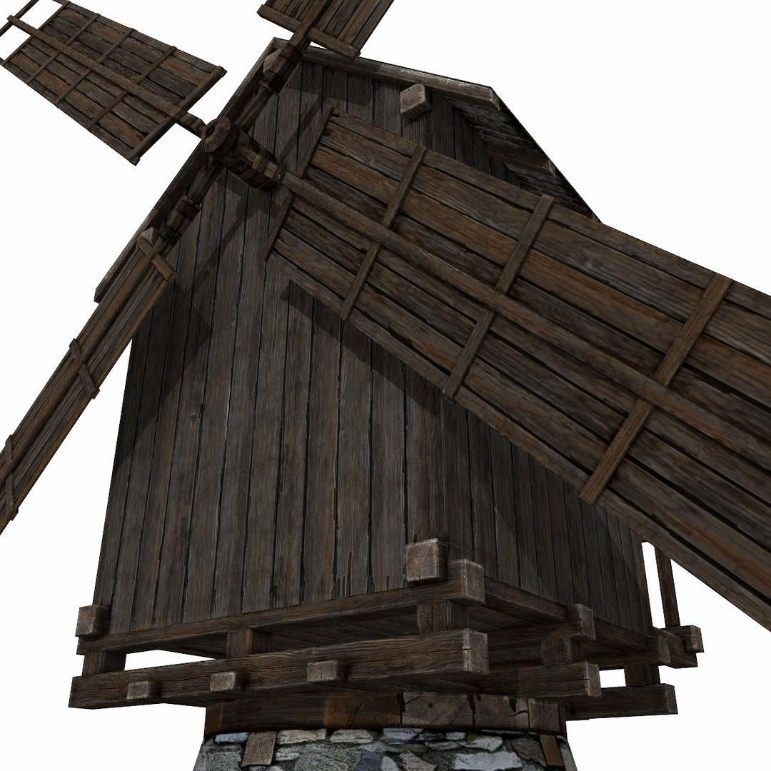 3d medieval windmill model