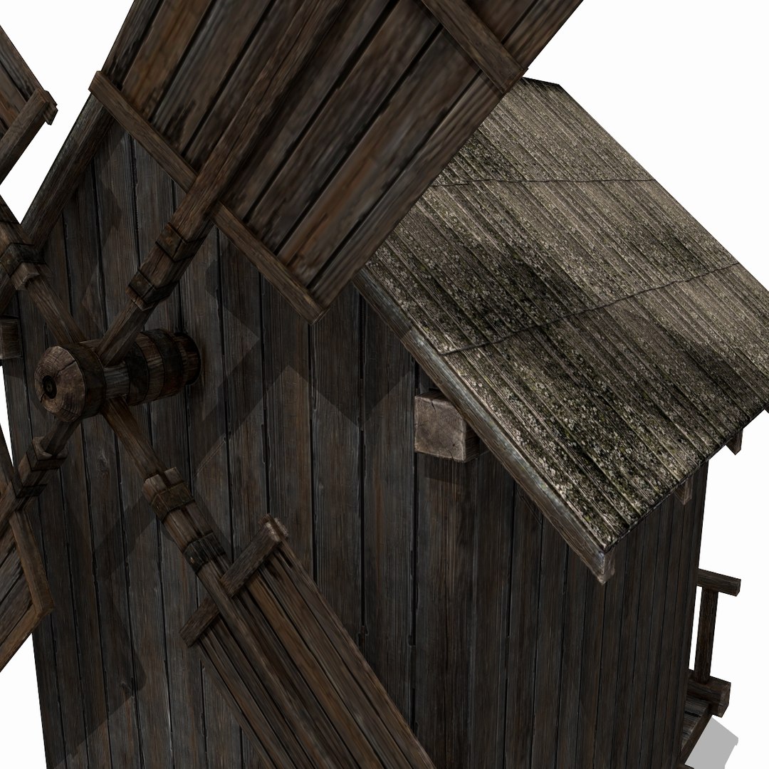 3d medieval windmill model
