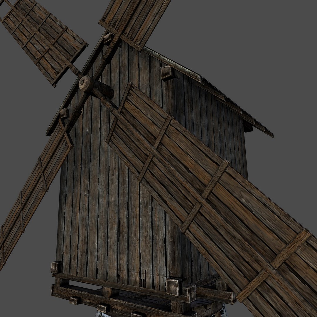 3d medieval windmill model