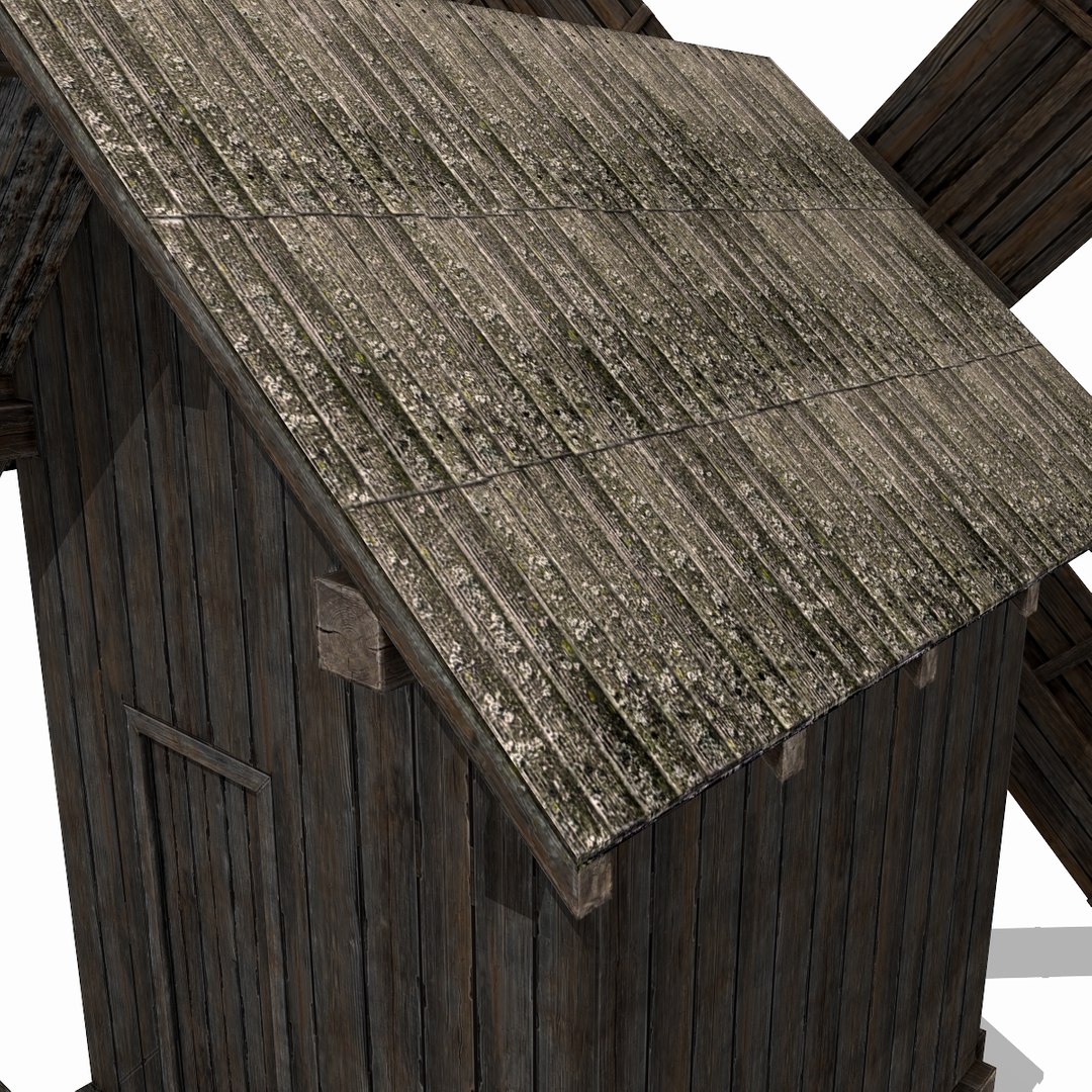 3d medieval windmill model