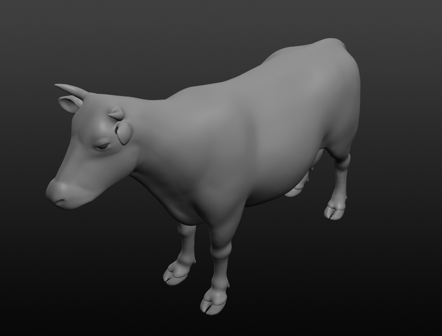 3D Cow Base Mesh - TurboSquid 1411893