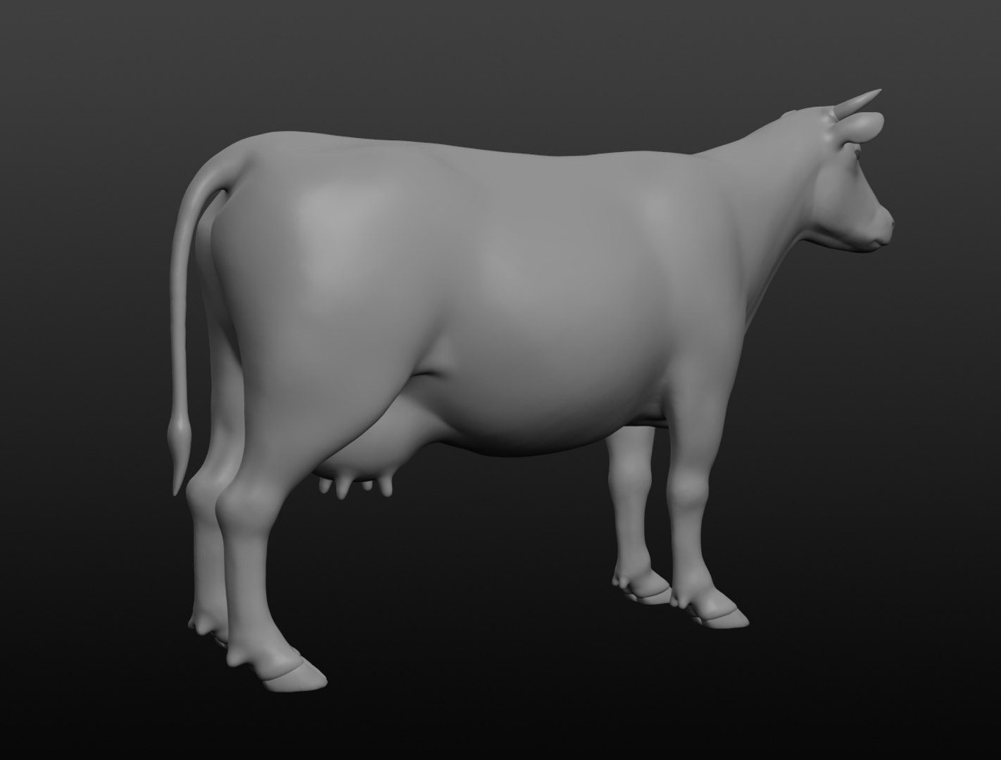 3D Cow Base Mesh - TurboSquid 1411893