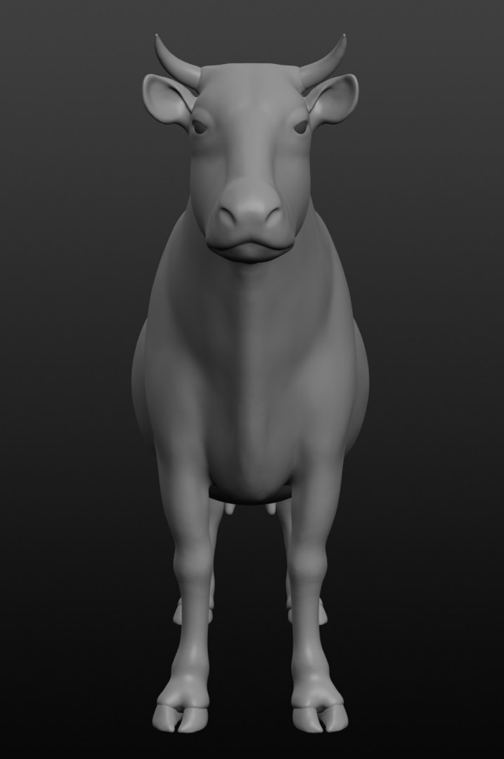 3D Cow Base Mesh - TurboSquid 1411893