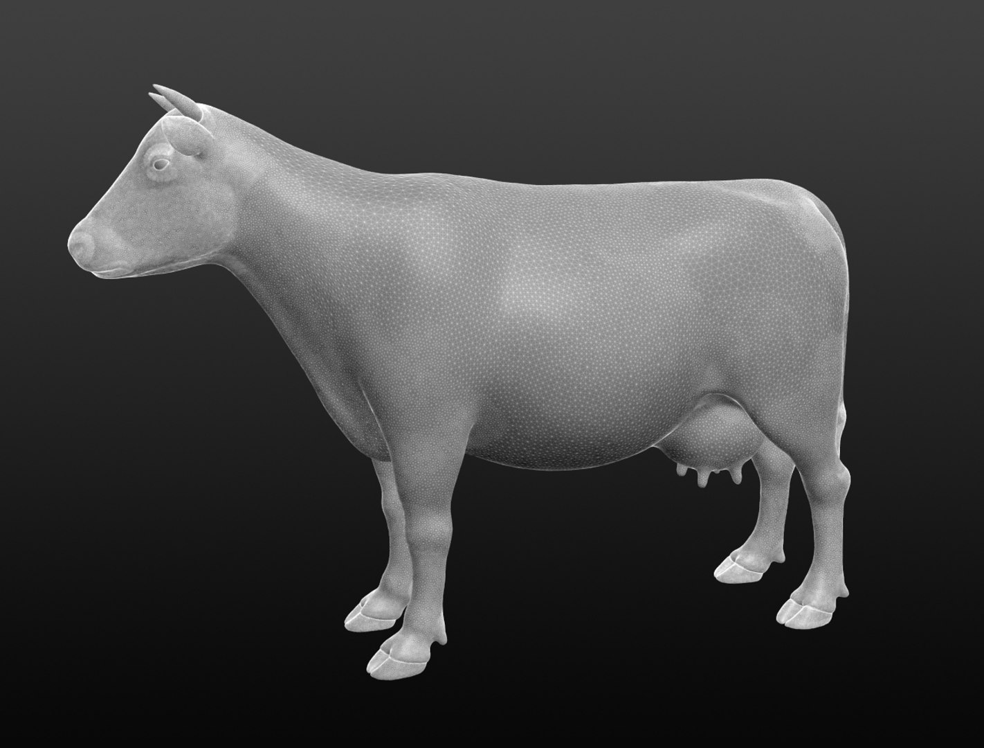 3D Cow Base Mesh - TurboSquid 1411893