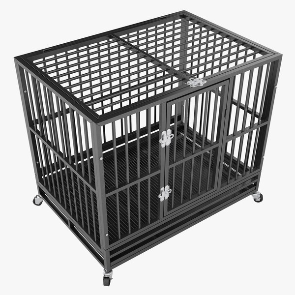 modèle 3D de Caisse de cage en métal robuste pour chien 01 - TurboSquid ...
