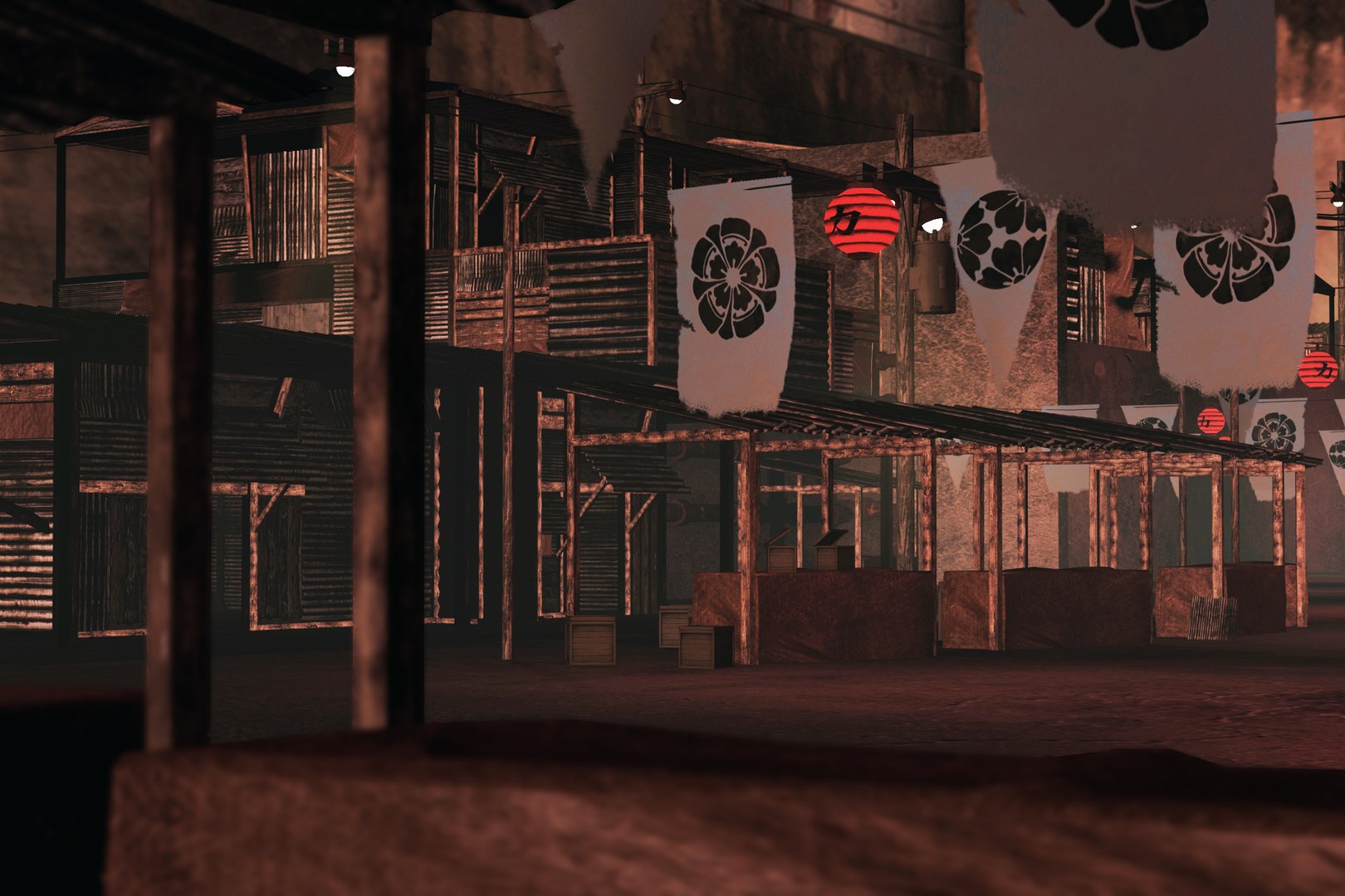 3d Slums Buildings Model