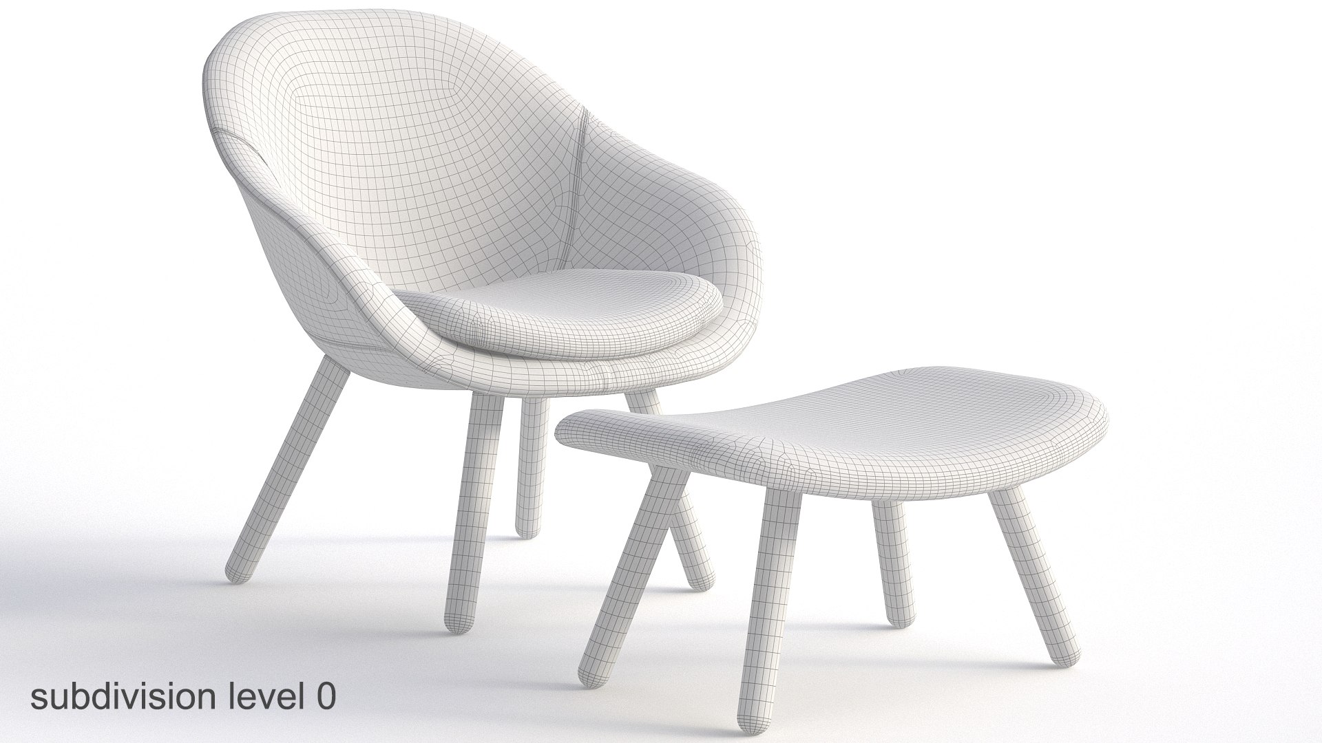 About A Lounge 82 Armchair Low Backmax 3D Model - TurboSquid 1955219