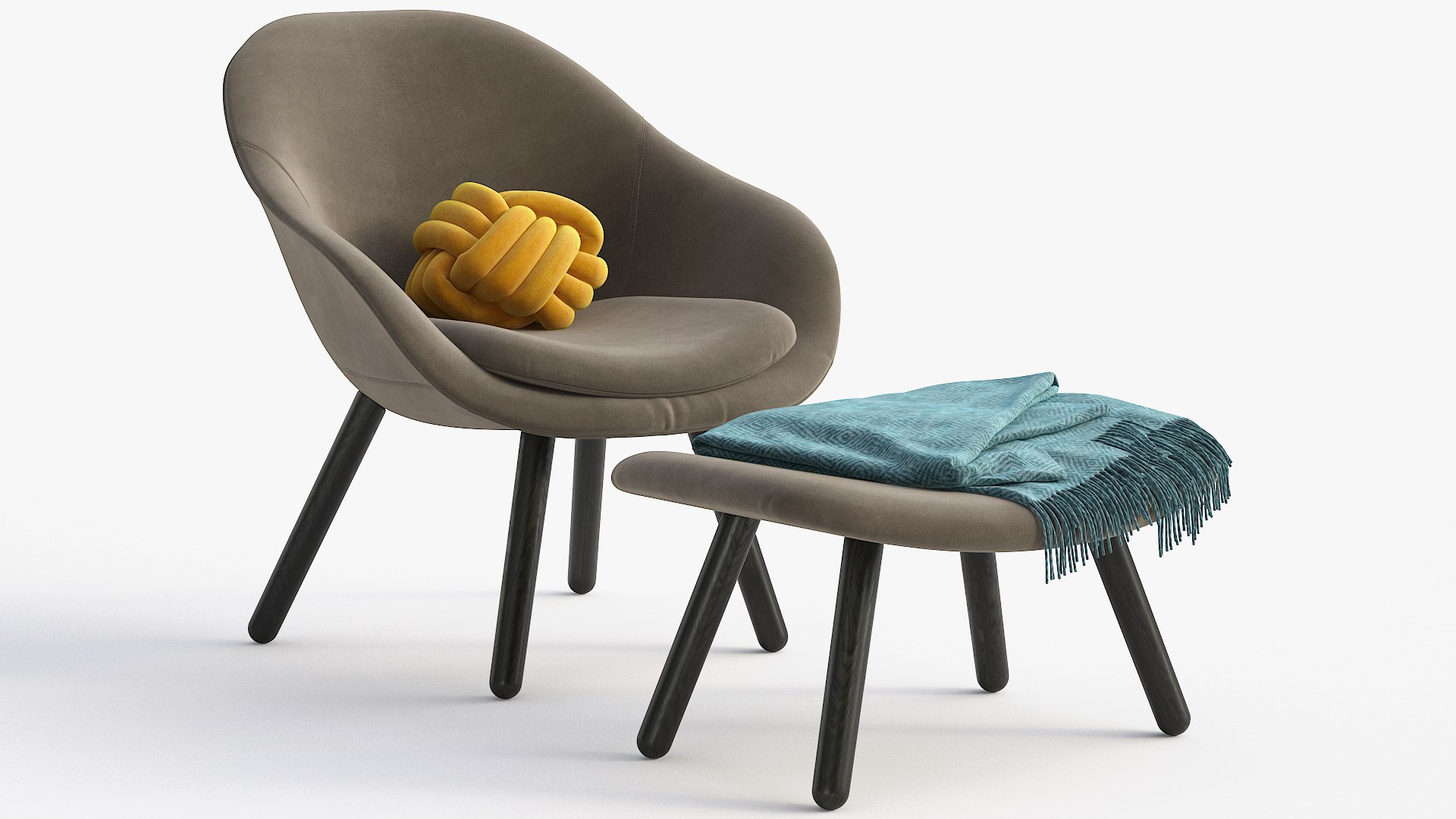 About A Lounge 82 Armchair Low Backmax 3D Model - TurboSquid 1955219