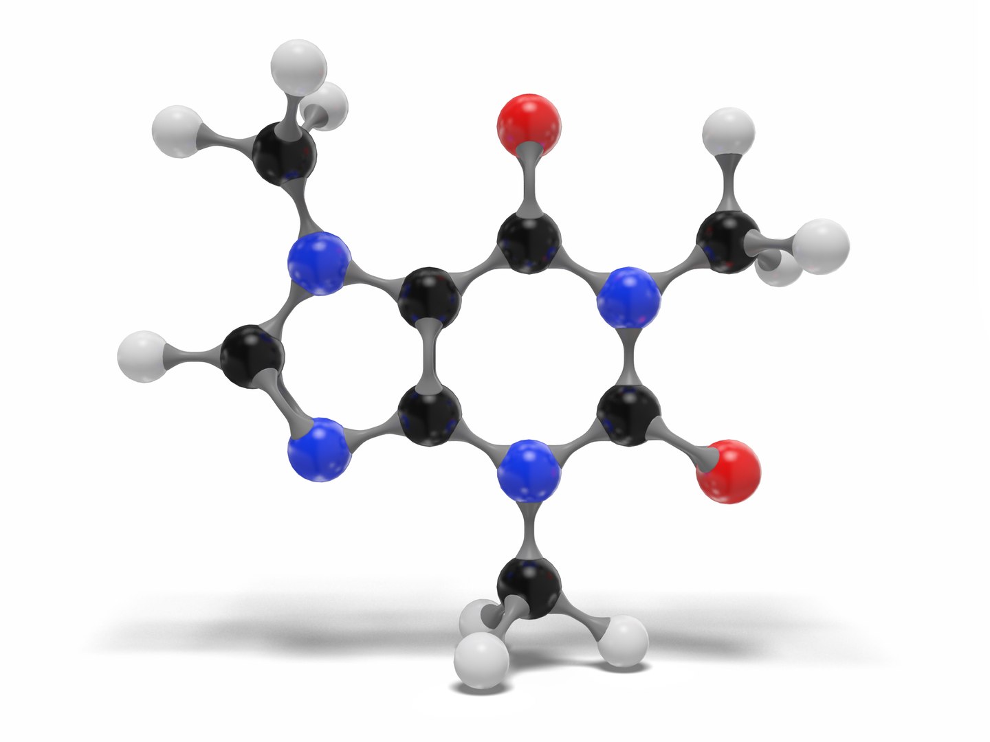Caffeine Molecule C8h10n4o2 Modeled 3D Model - TurboSquid 1544373