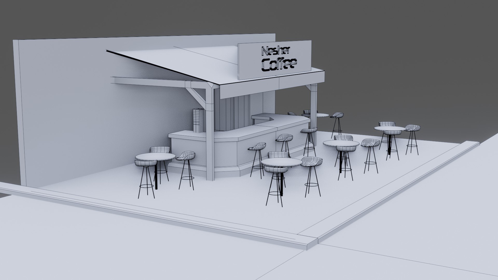 3D Coffee Shop - Low Poly Game Ready - PBR - TurboSquid 1811858