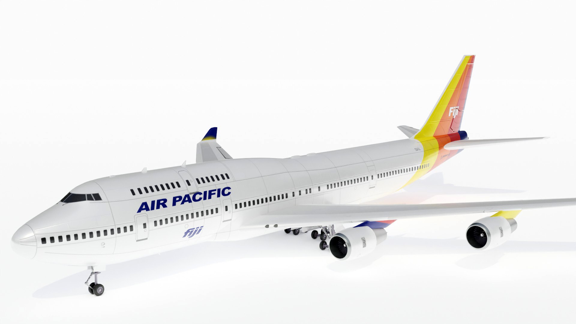 3d model airliner air pacific 747
