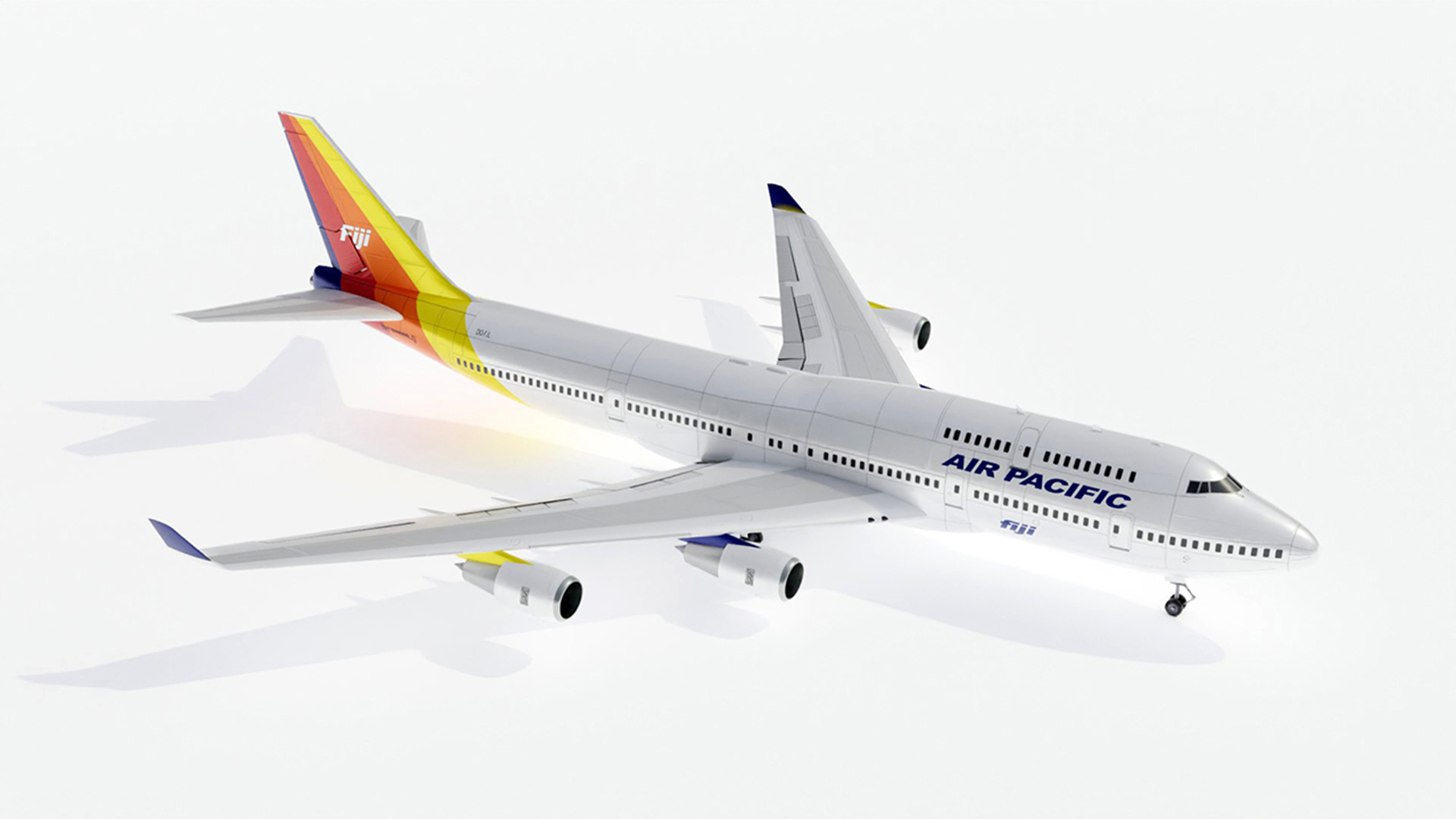 3d model airliner air pacific 747