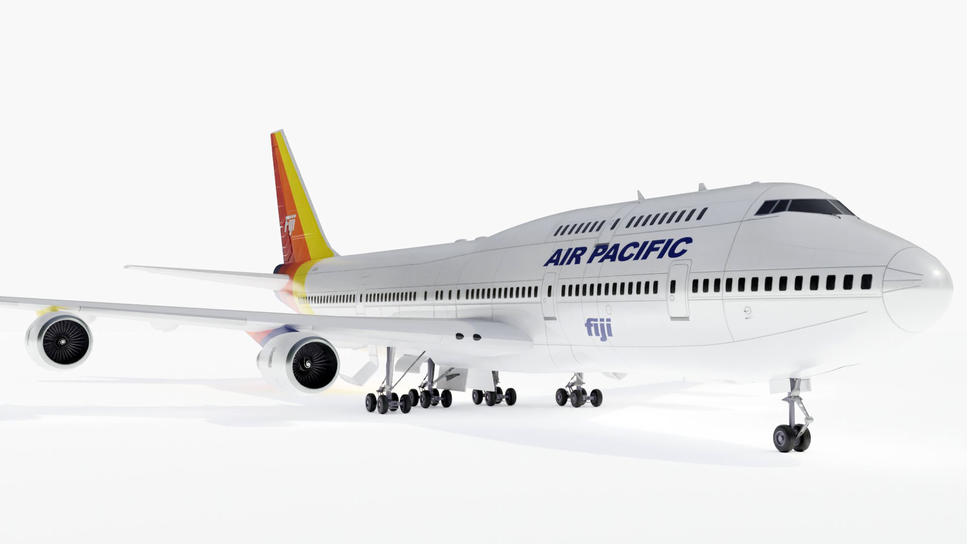 3d model airliner air pacific 747
