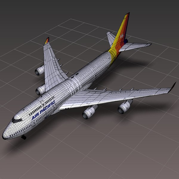 3d model airliner air pacific 747