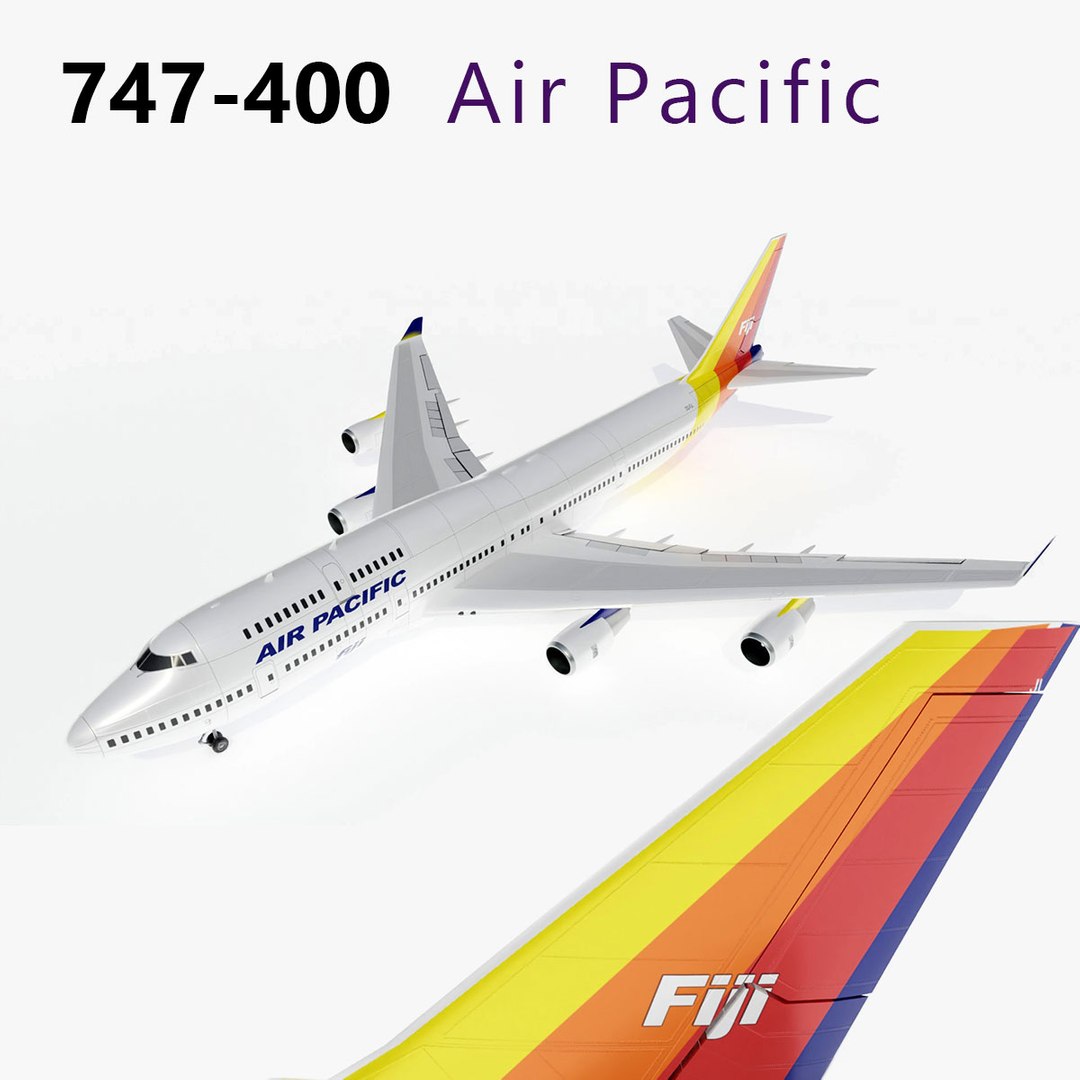 3d model airliner air pacific 747