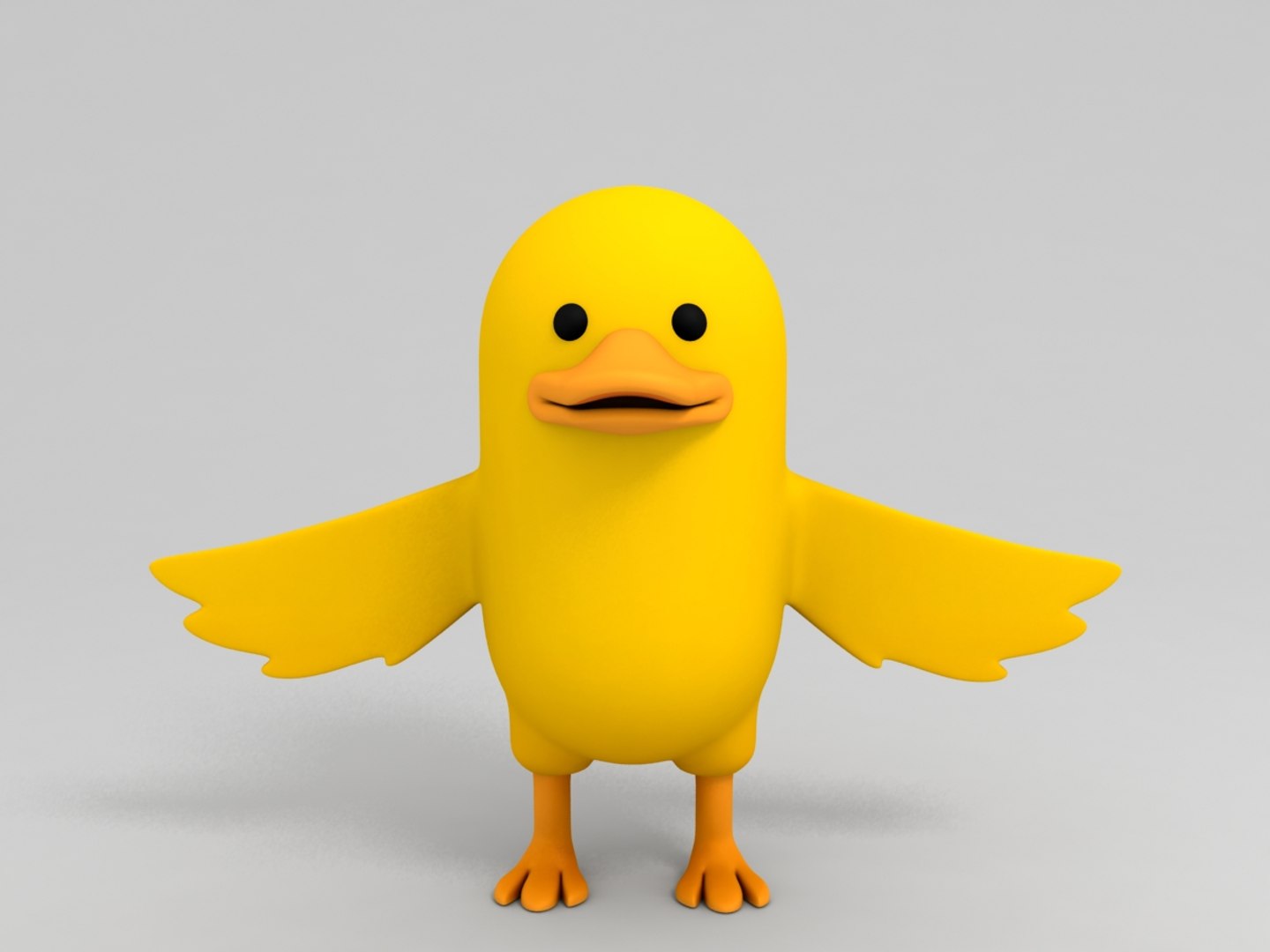 3D Yellow Duck Character Cartoon - TurboSquid 1274574