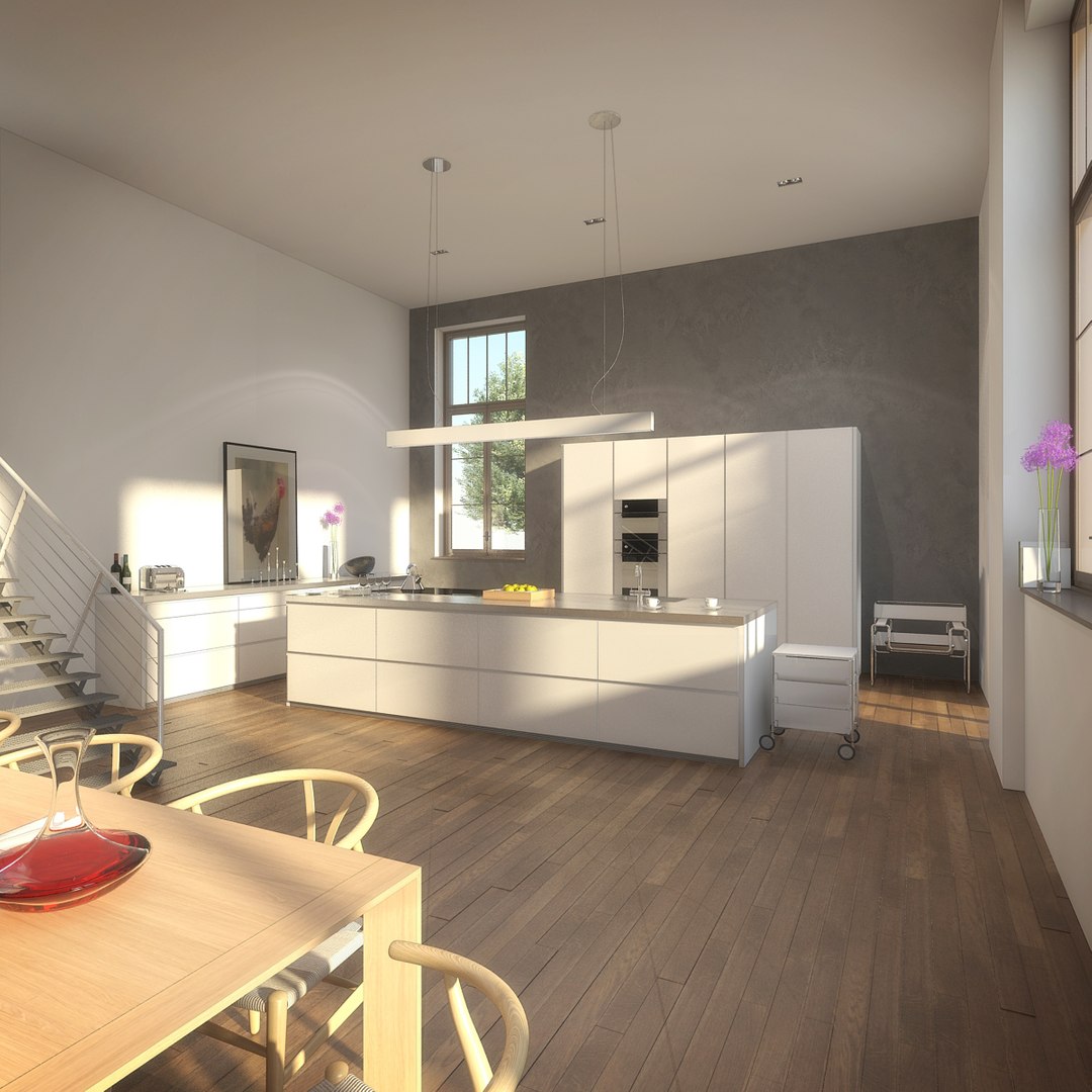3ds Max Modern Kitchen