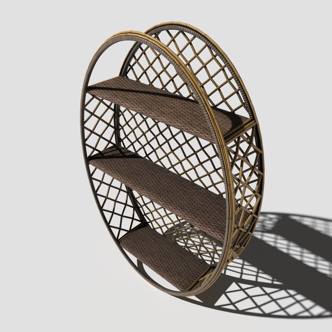 Rattan Hanging Shelf 3D model - TurboSquid 1733290