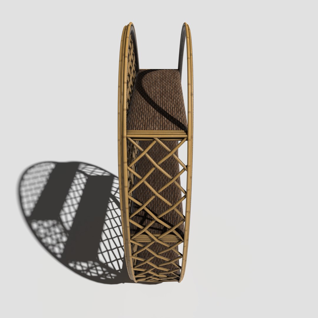 Rattan Hanging Shelf 3D model - TurboSquid 1733290