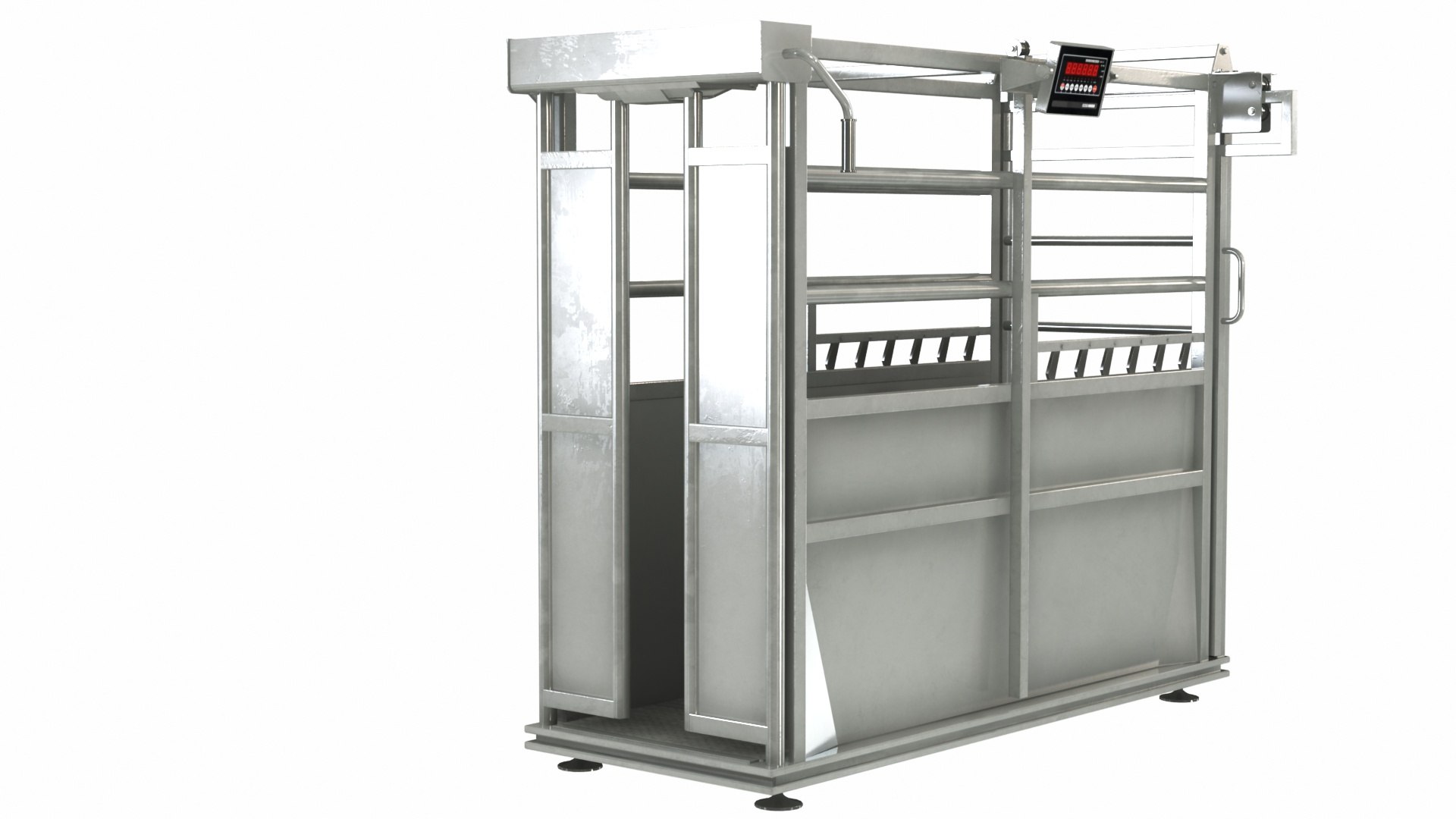 Farm Metal Barrier And Cow Weighing Machine 3D Model - TurboSquid 2281376