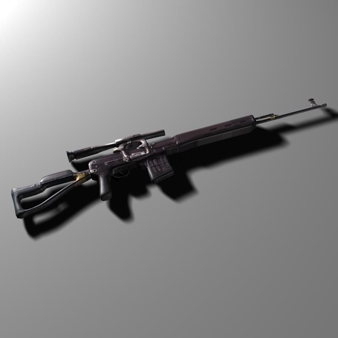 dragunov gun 3d max