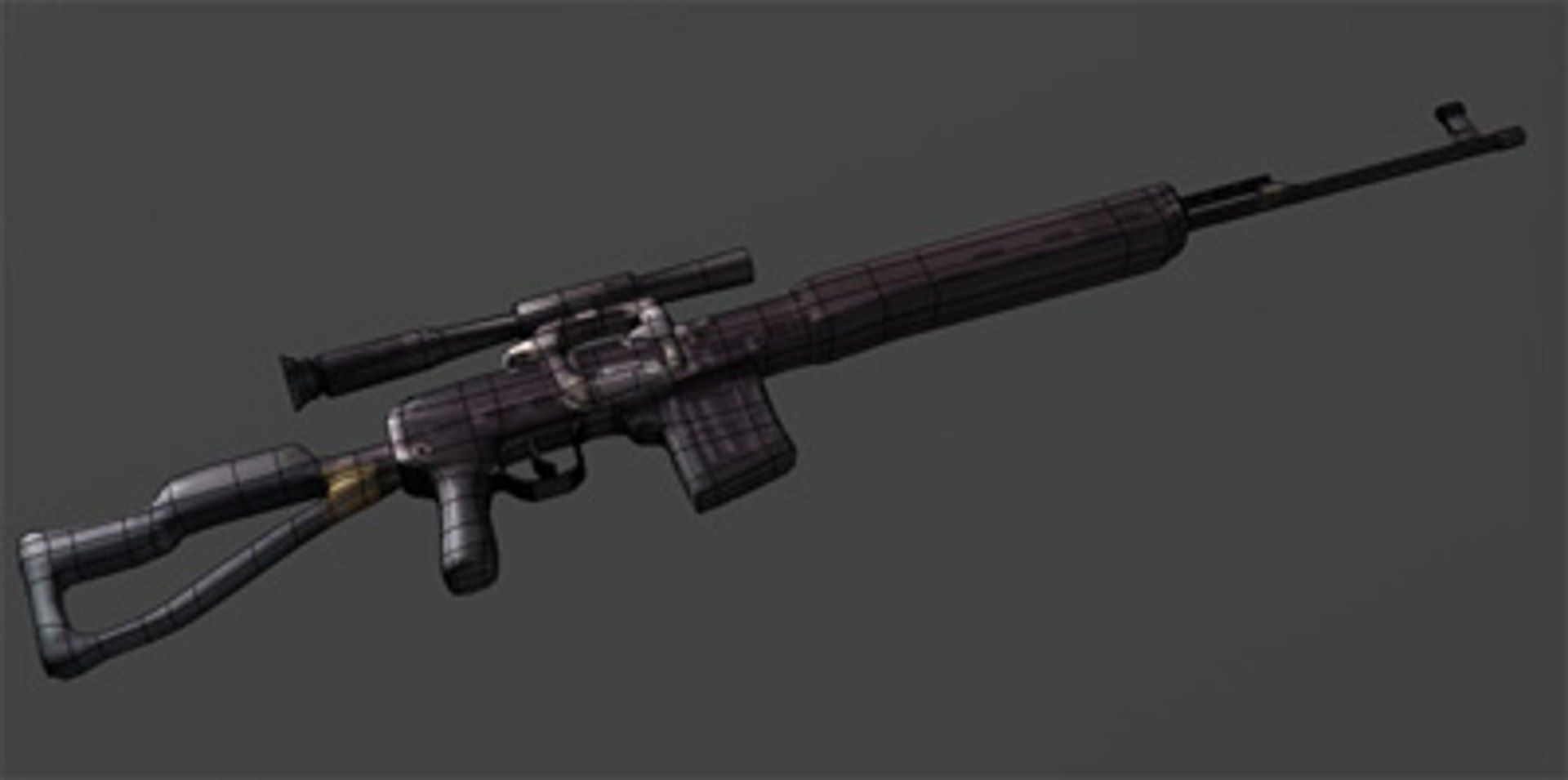 dragunov gun 3d max