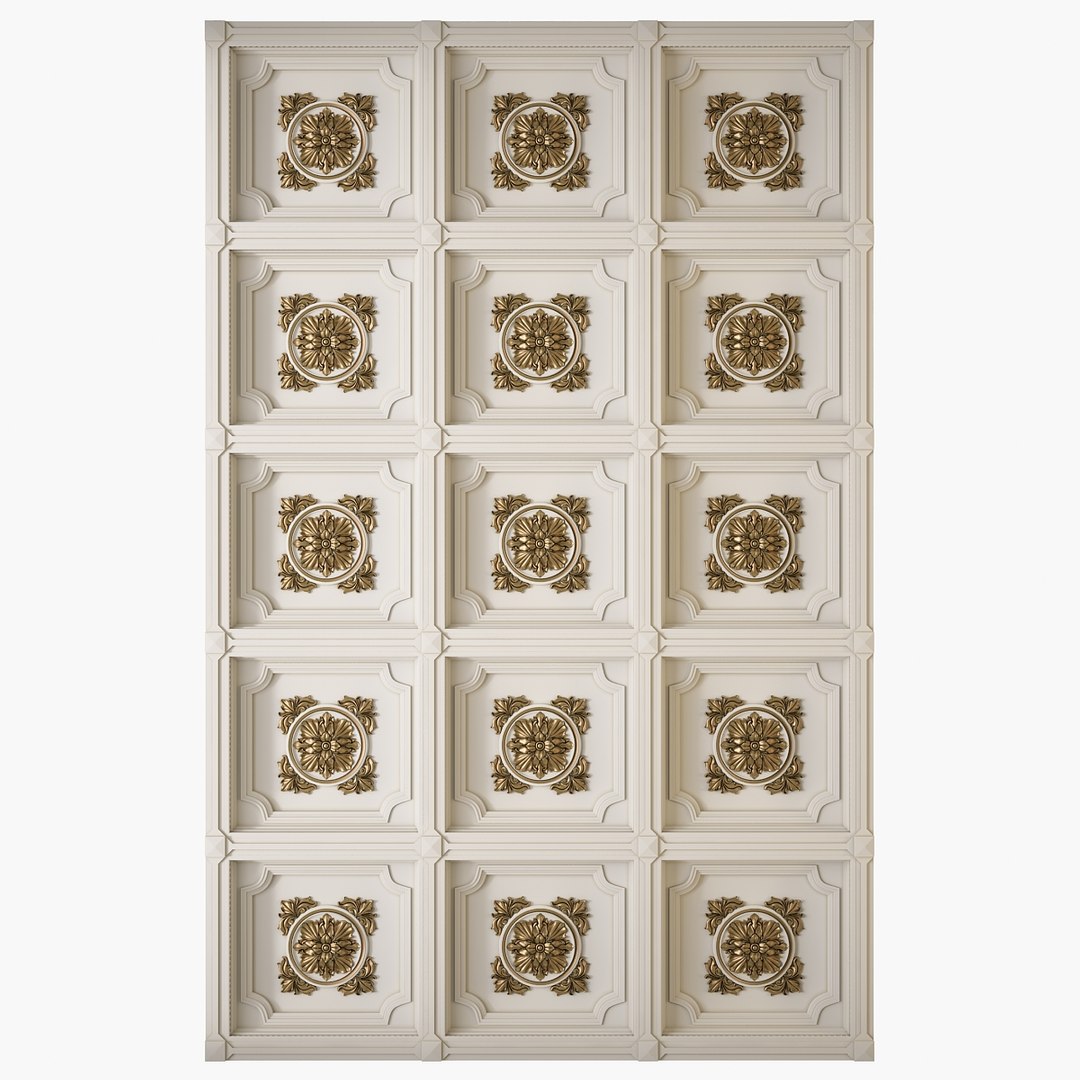 Ceiling Decorative Tile 3D Model - TurboSquid 1472913