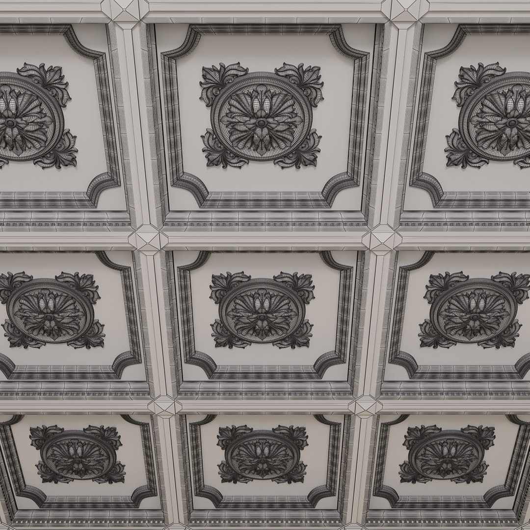 Ceiling Decorative Tile 3D Model - TurboSquid 1472913