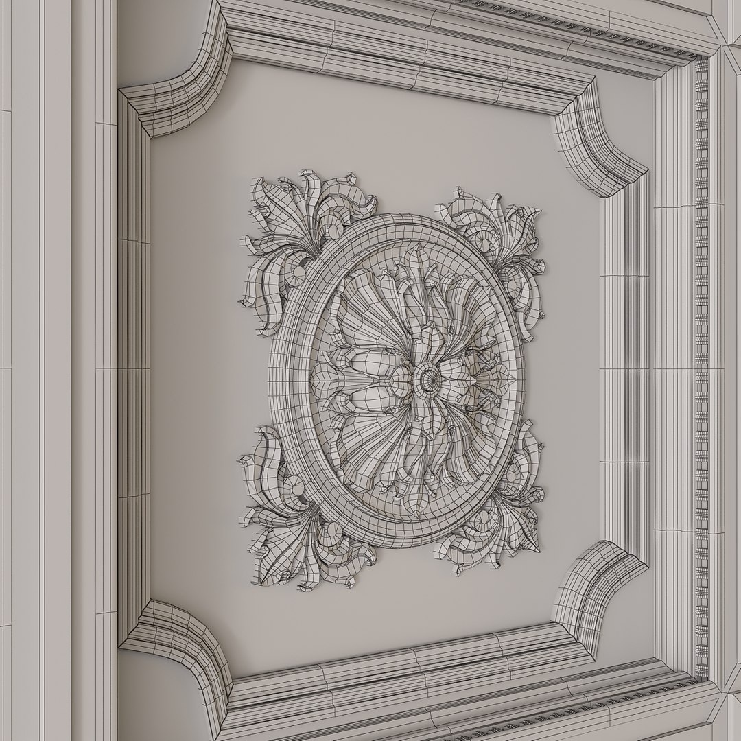 Ceiling Decorative Tile 3D Model - TurboSquid 1472913