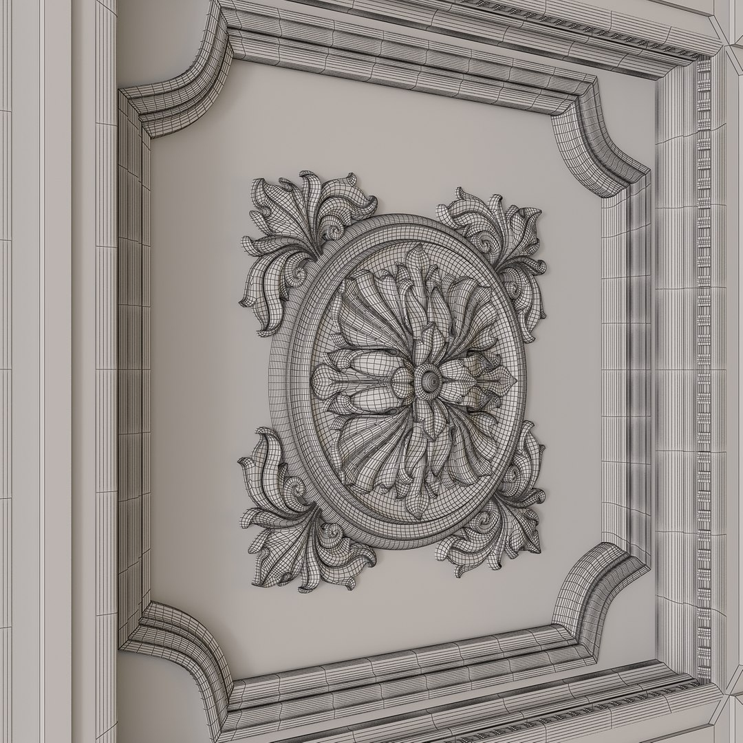 Ceiling Decorative Tile 3D Model - TurboSquid 1472913