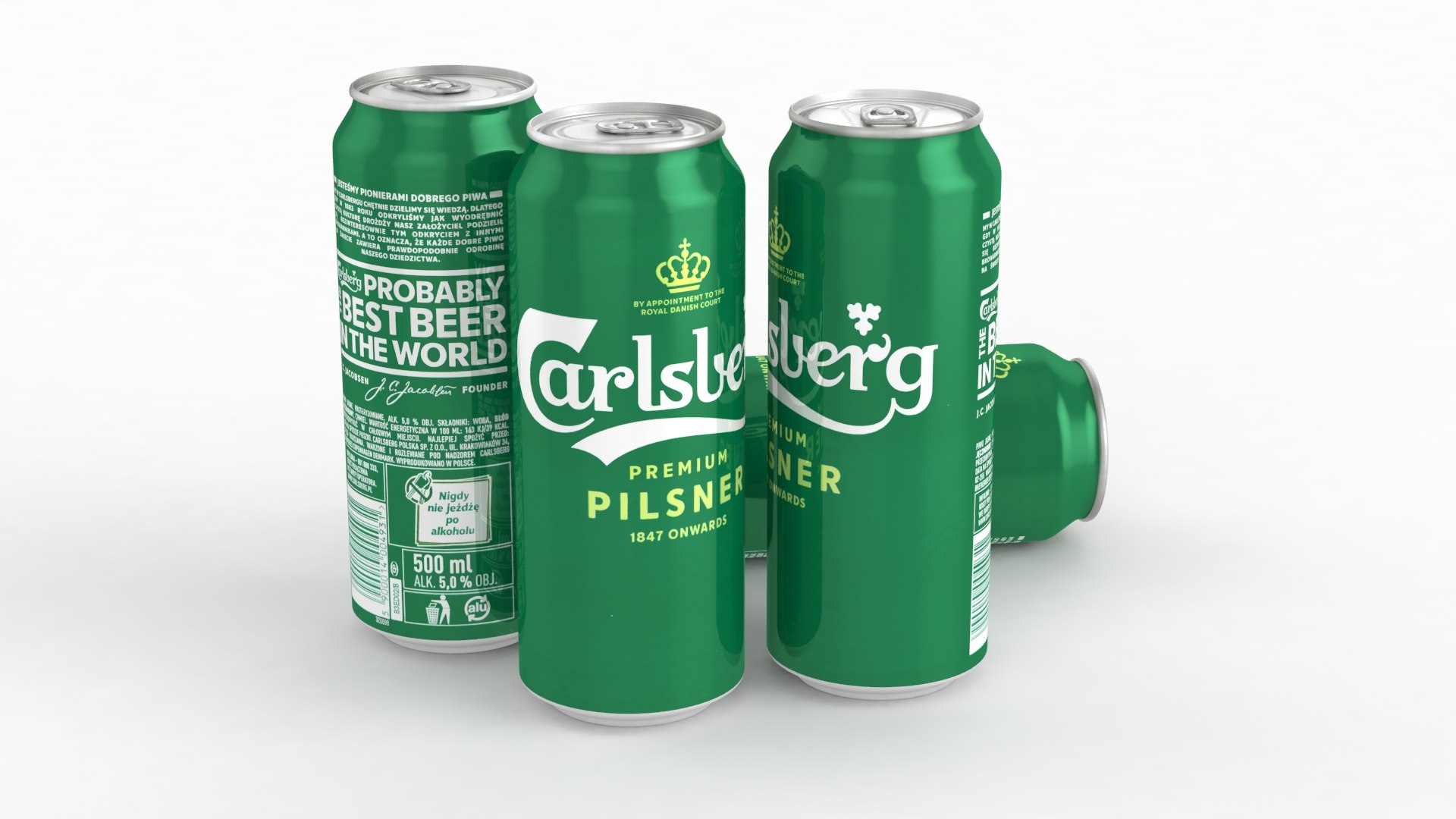 Beer Can Carlsberg Premium Pilsner 500ml 2023 3D Model - TurboSquid 2122105