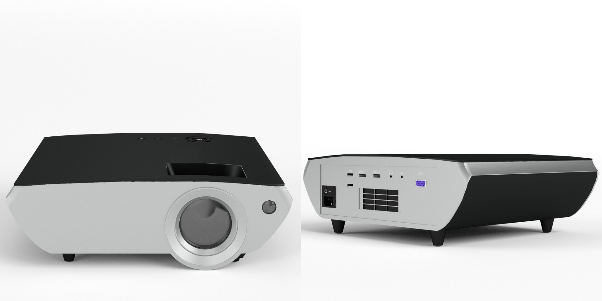 3D Digital Mini Projector - TurboSquid 1201594