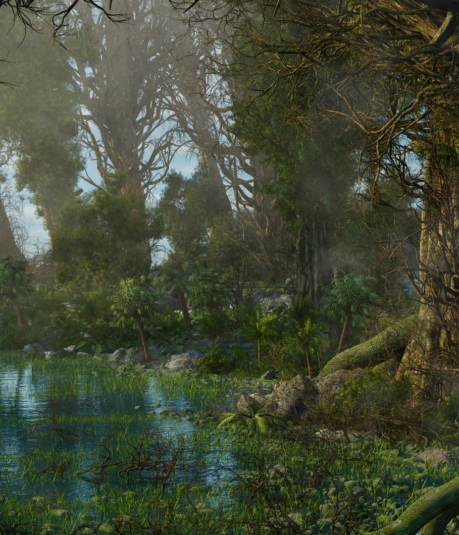 3D Model River Jungle Environment - TurboSquid 2106550