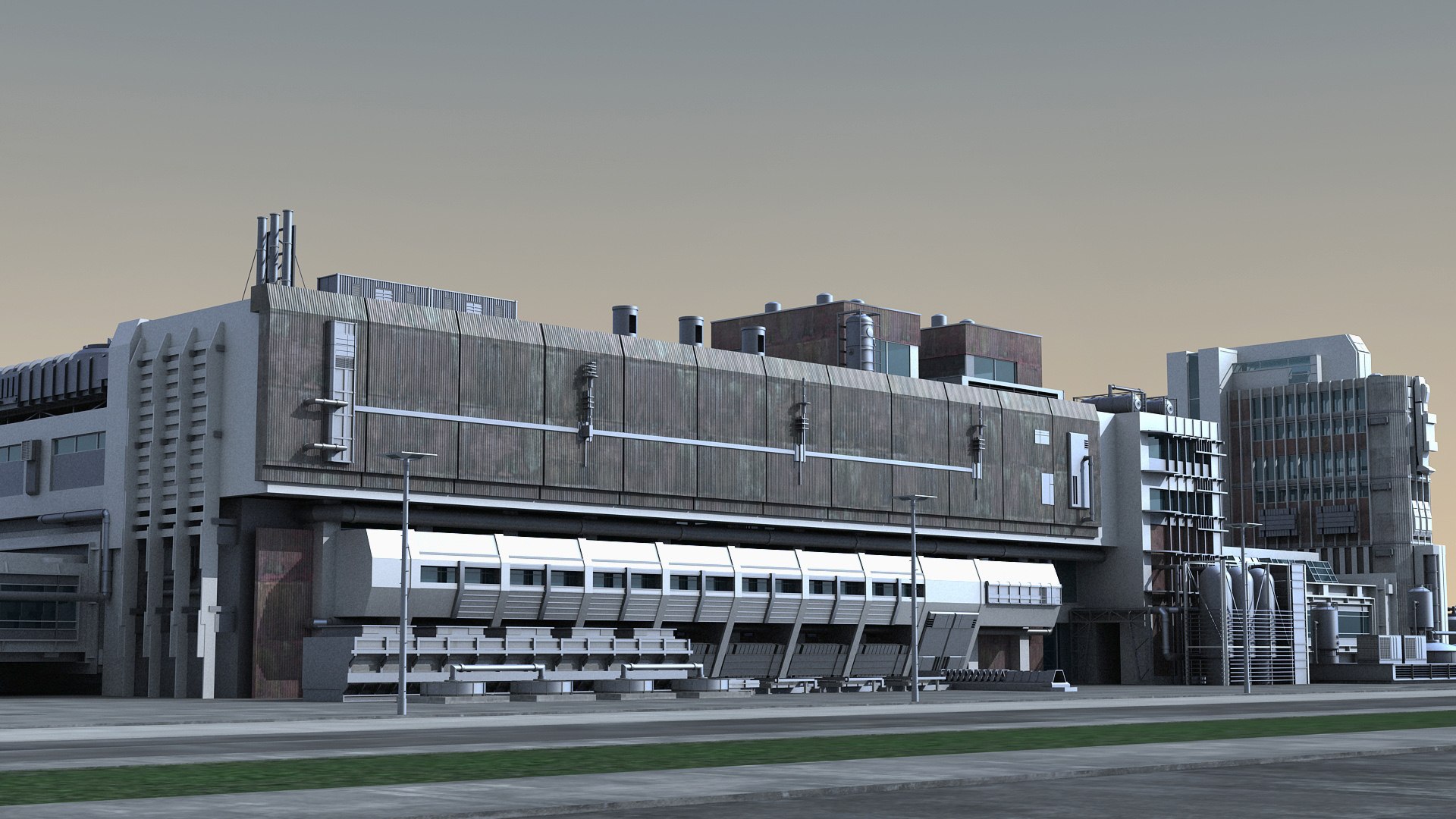 3D city building structure model - TurboSquid 1686047