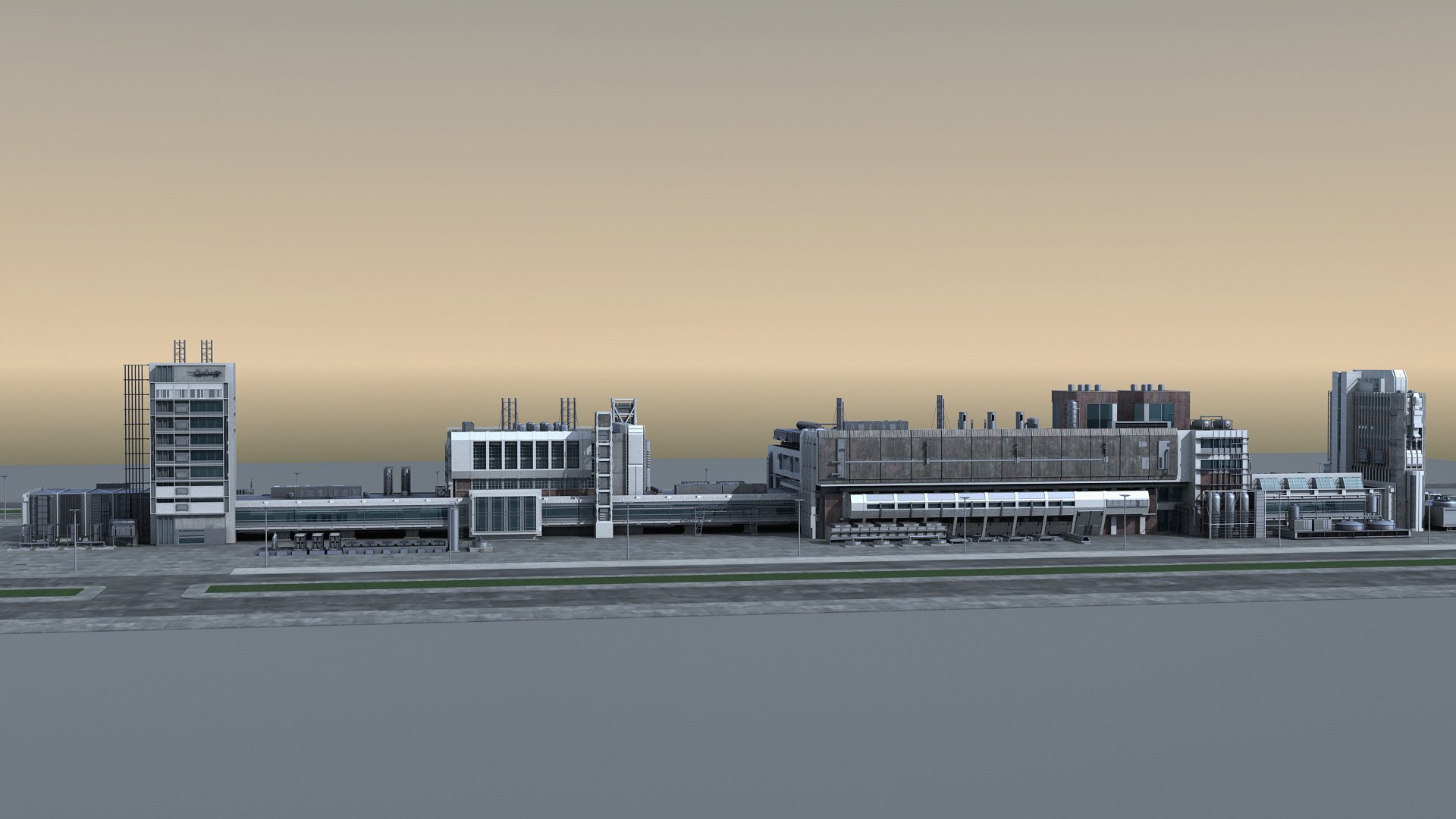 3D city building structure model - TurboSquid 1686047